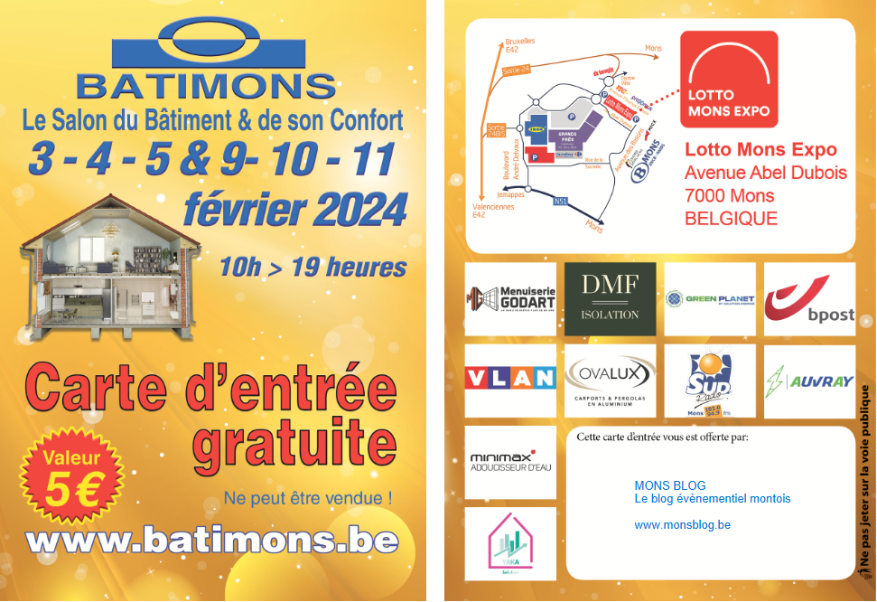 Batimons au Lotto Mons Expo du 3 au 11 février 2024 : vos entrées avec ...