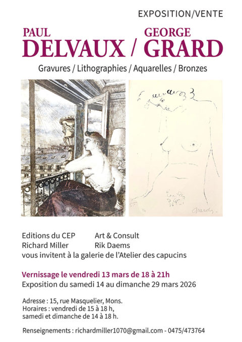 Expo Paul Delvaux et George Grard Atelier des Capucins Mons 13>29 mars ...